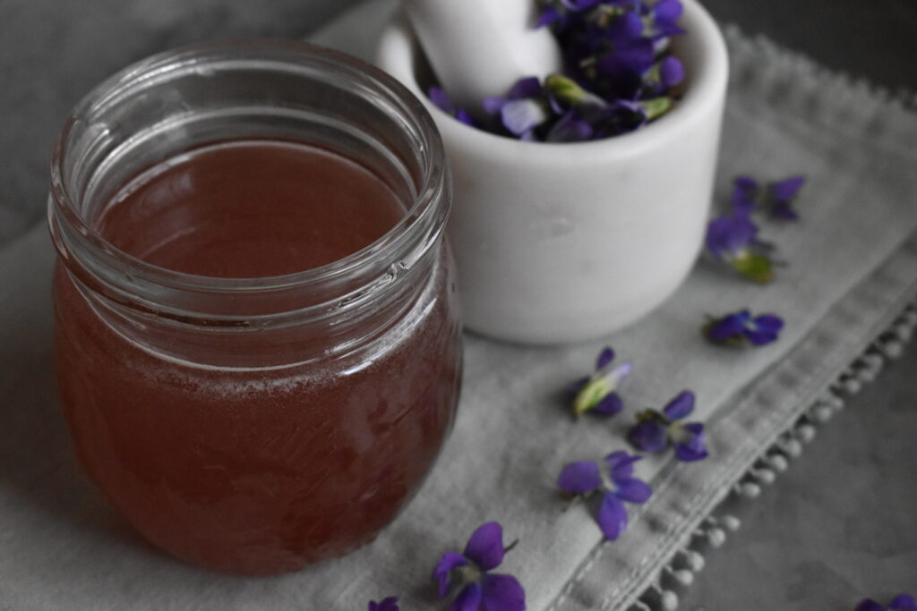 Quick and easy violet syrup tutorial | indie herbalist
