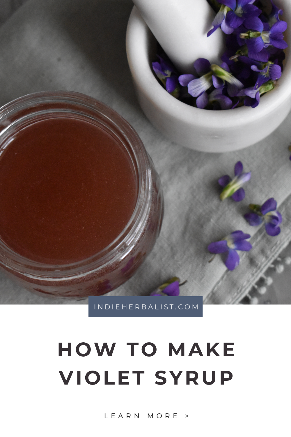 Quick and easy violet syrup tutorial | indie herbalist